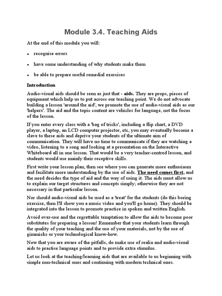 MODULE 3.4 - Teaching Aids | PDF | Usb Flash Drive | Computing