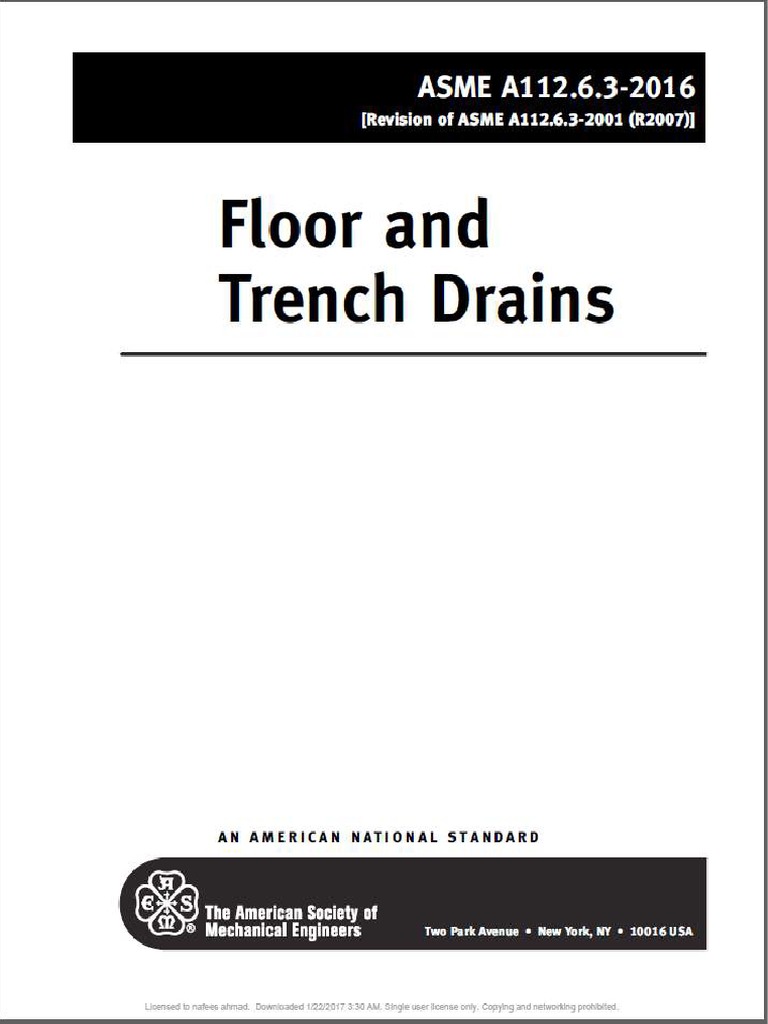 ASME 112.6.3 Floor Drains 2016 | PDF