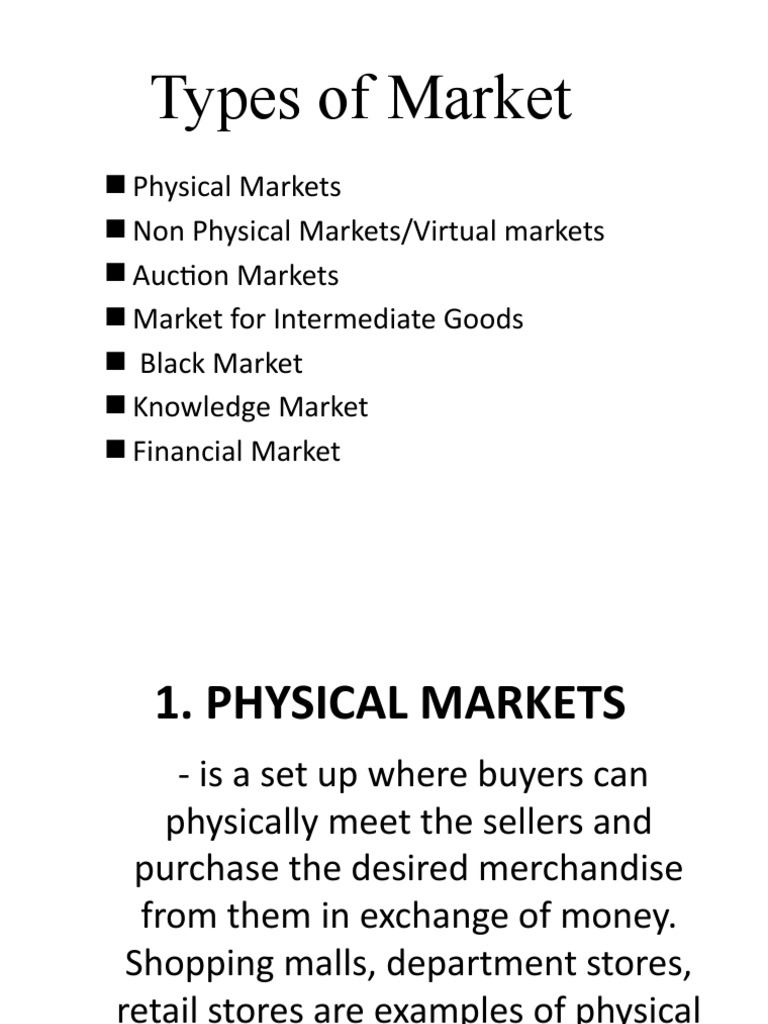 Types of Market | PDF