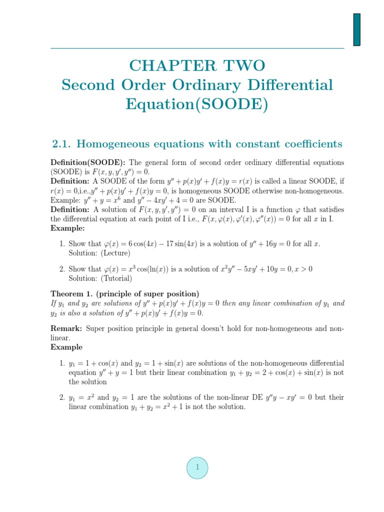 App3 Chapter 2 | PDF | Equations | Differential Equations