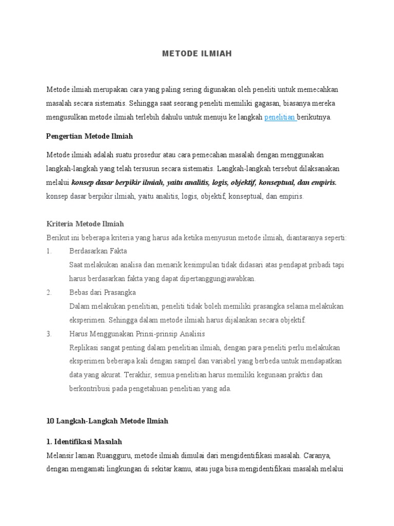 Metode Ilmiah | PDF | Kesehatan Holistik | Sains & Matematika