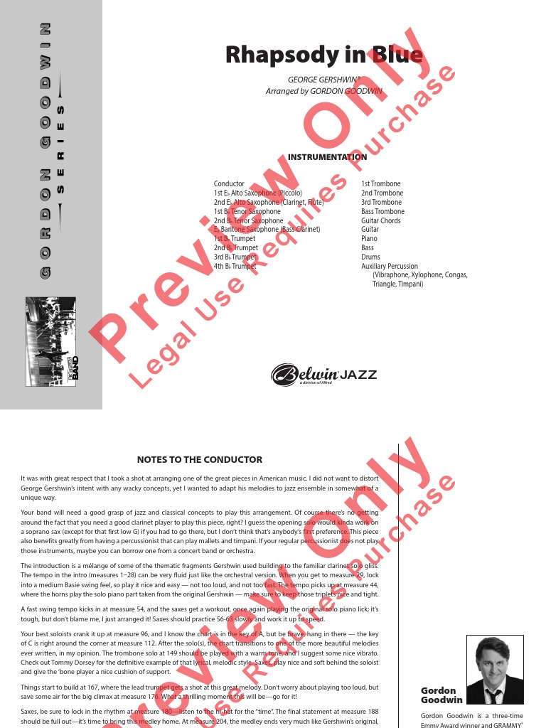 Rhapsody in Blue: Preview Only | PDF