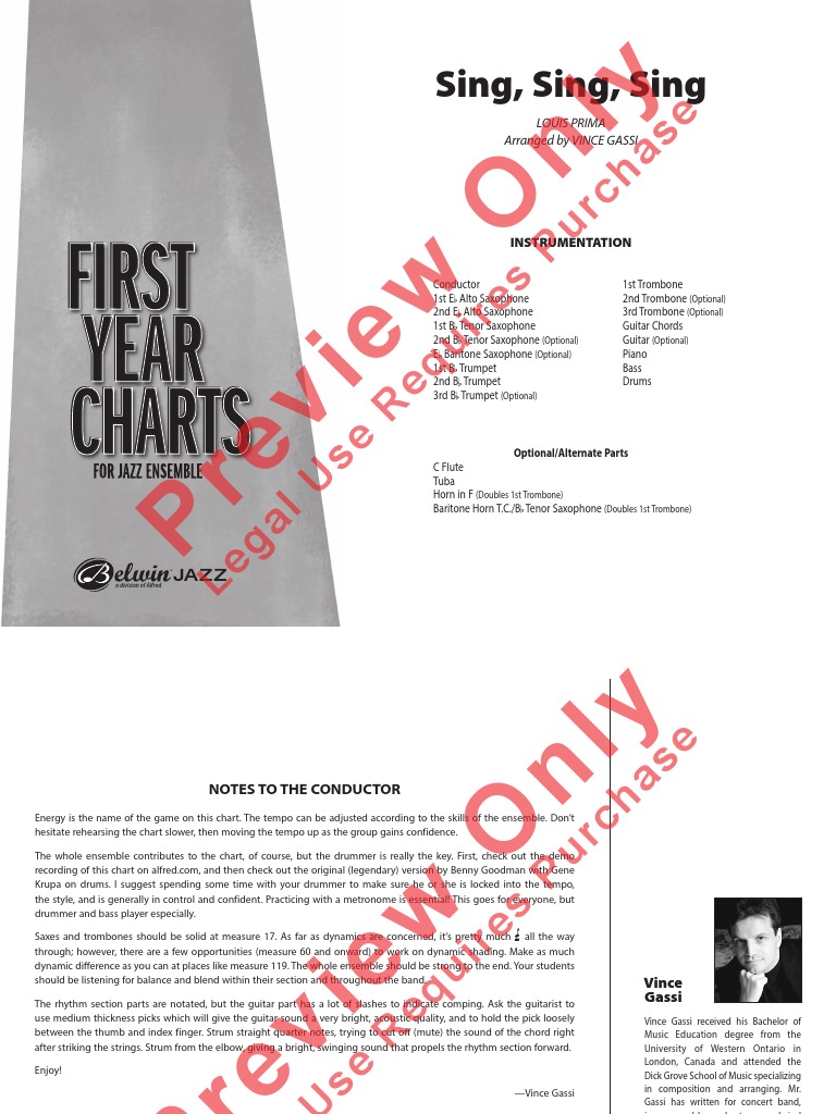 Sing Sing Sing Vince Gassi | PDF