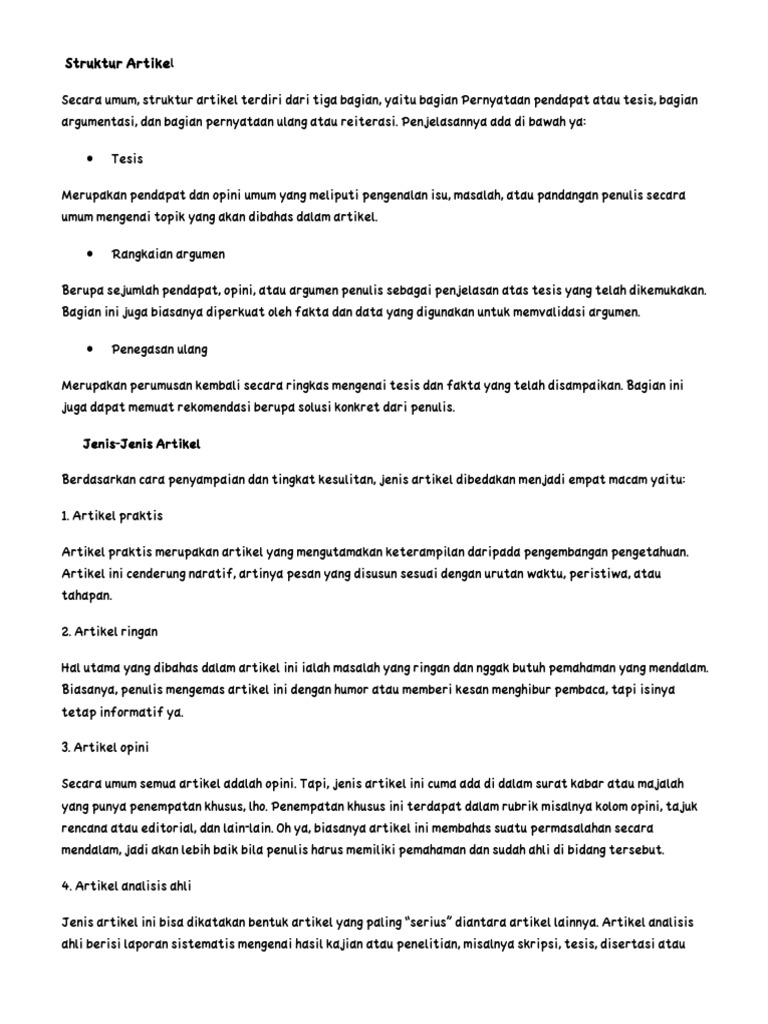 Struktur Artikel | PDF