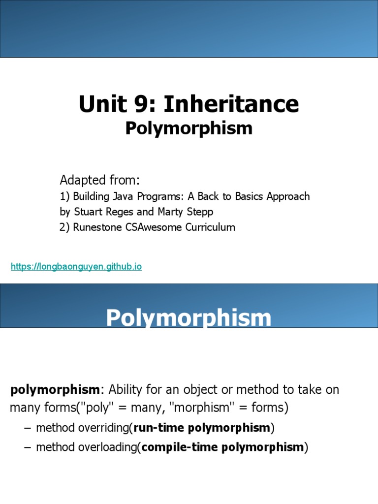Lecture 22 Pdf Inheritance Object Oriented Programming Method Computer Programming