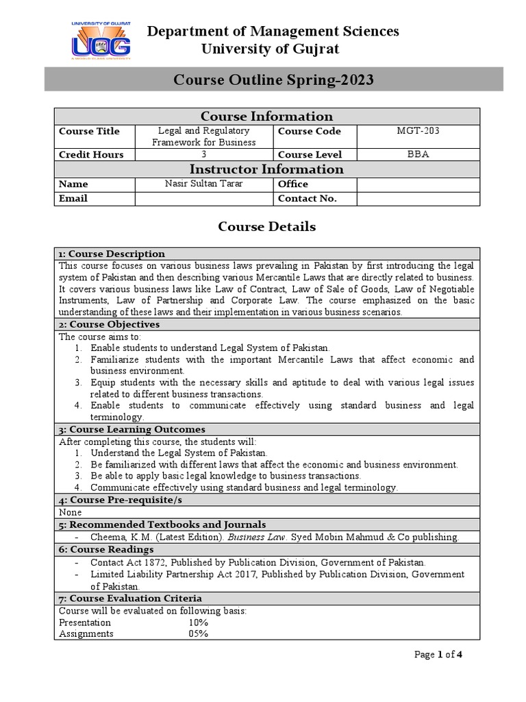 MGT-203 Legal and Regulatory Framework For Business | PDF | Plagiarism ...