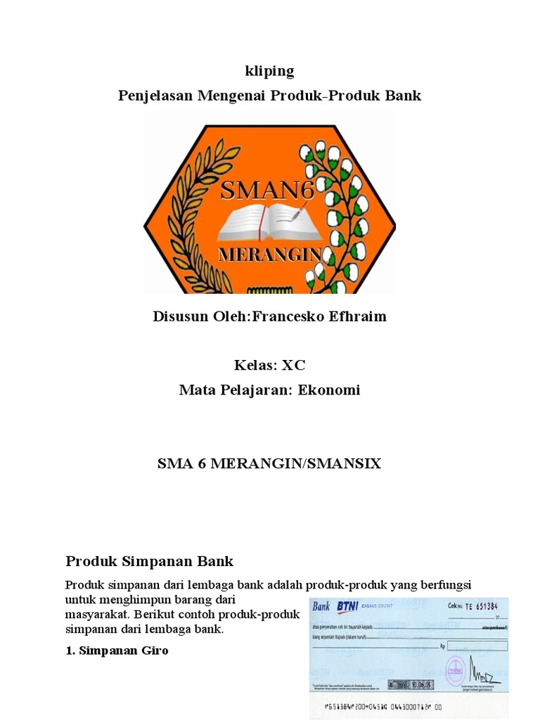 Kliping Produk dan Jasa Perbankan | PDF | Pengelolaan Keuangan & Uang