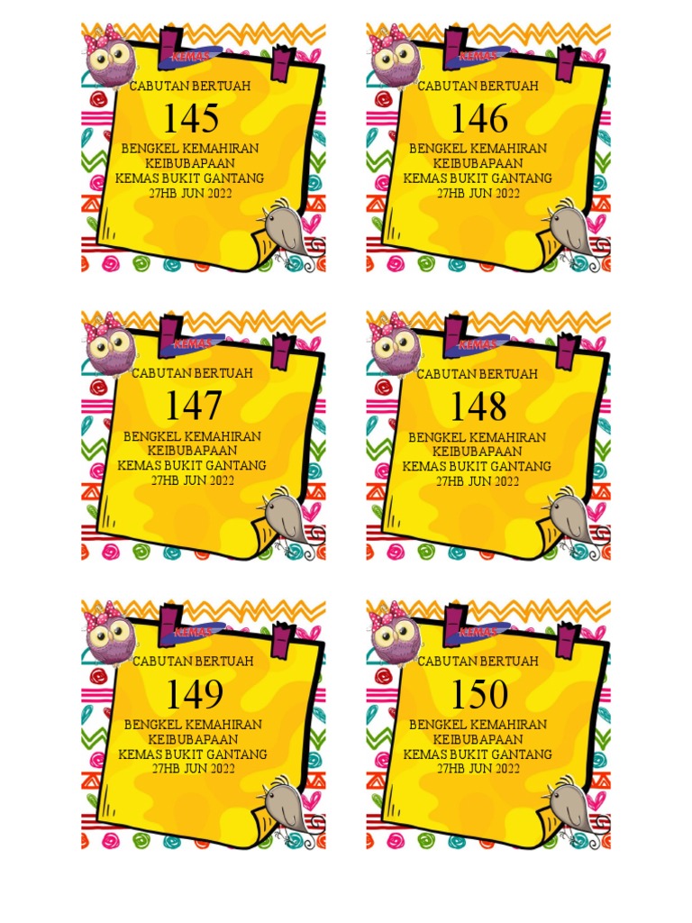 No Cabutan Bertuah BKK 2022 | PDF