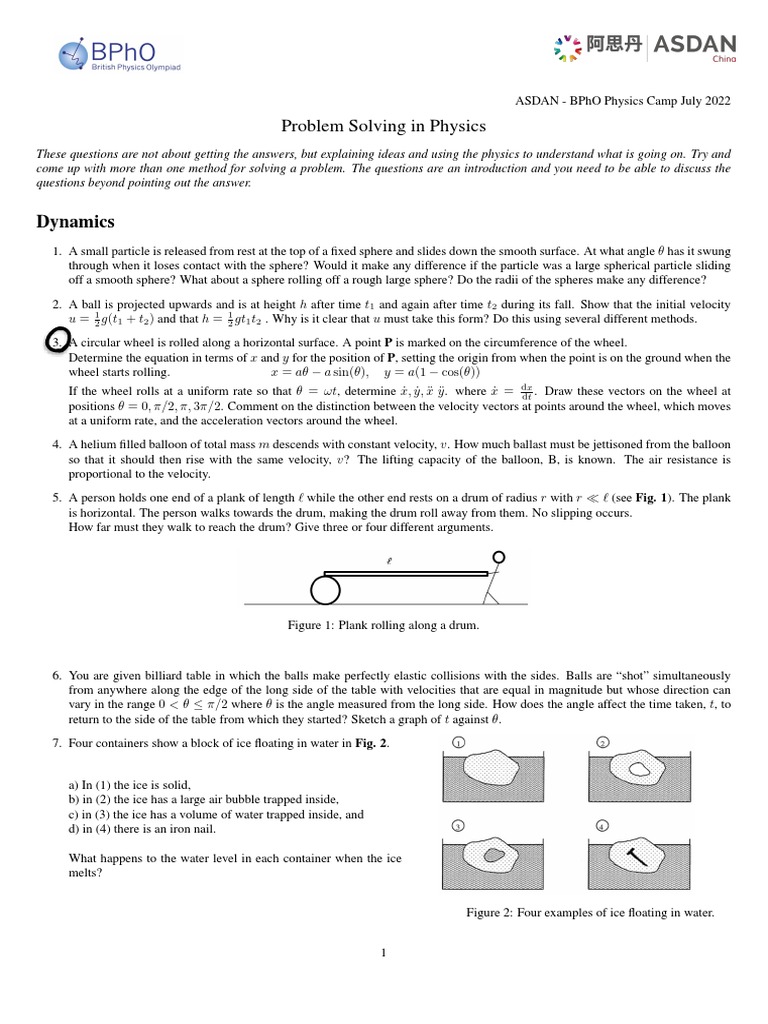 Short - questions for tutorials - 副本 | PDF | Sphere | Velocity