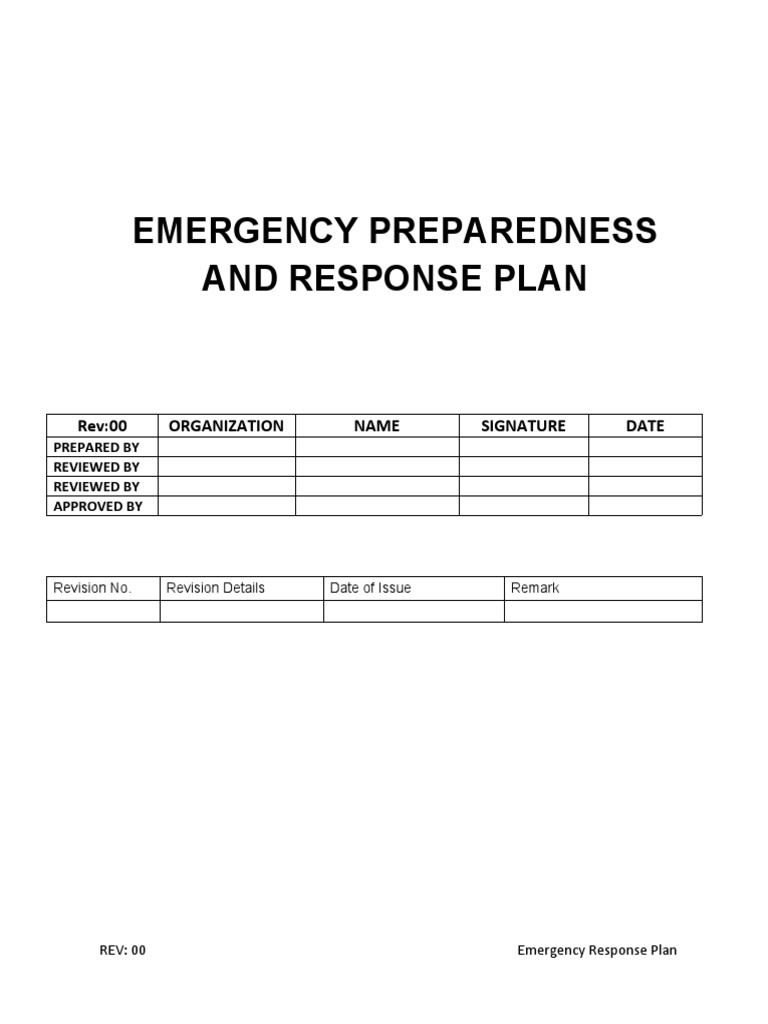 Emergency Response Plan | PDF