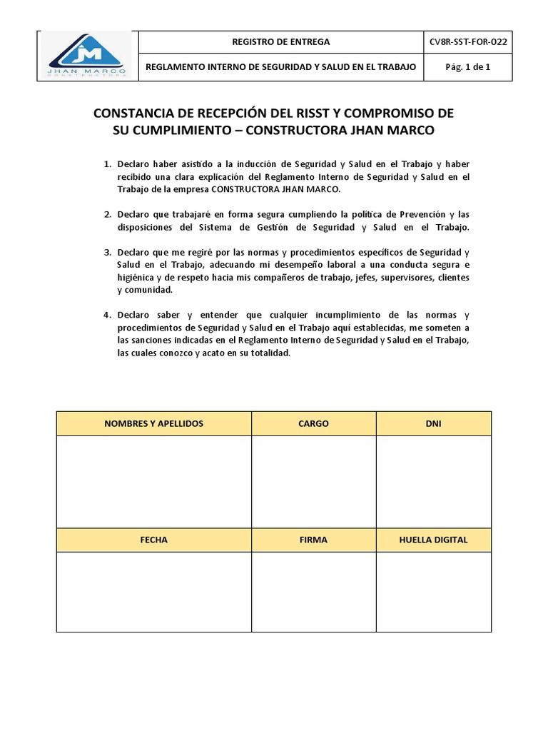 Entrega de RISST | PDF