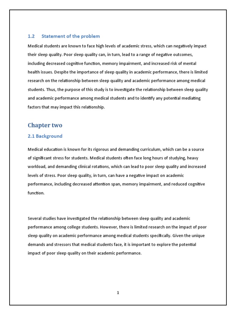 The Relationship Between Sleep Quality and Academic Performance Among Medical Studentsياسمين | PDF
