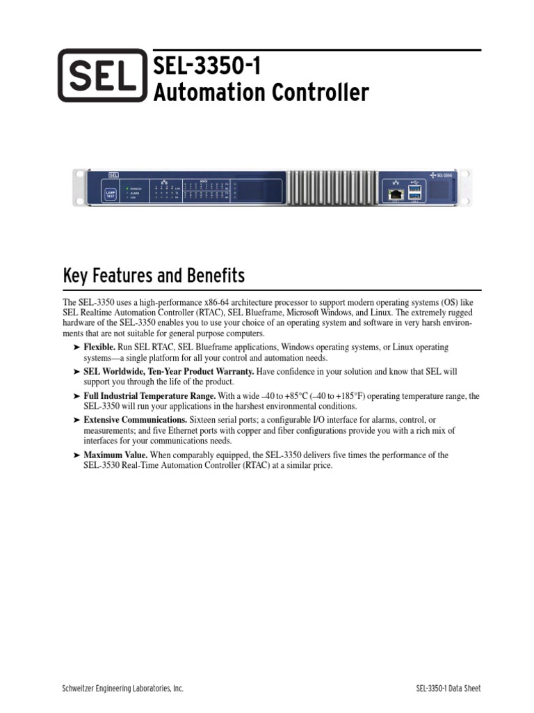 3350-1 DS 20210720-Datasheet | PDF | Scada | Computer Network