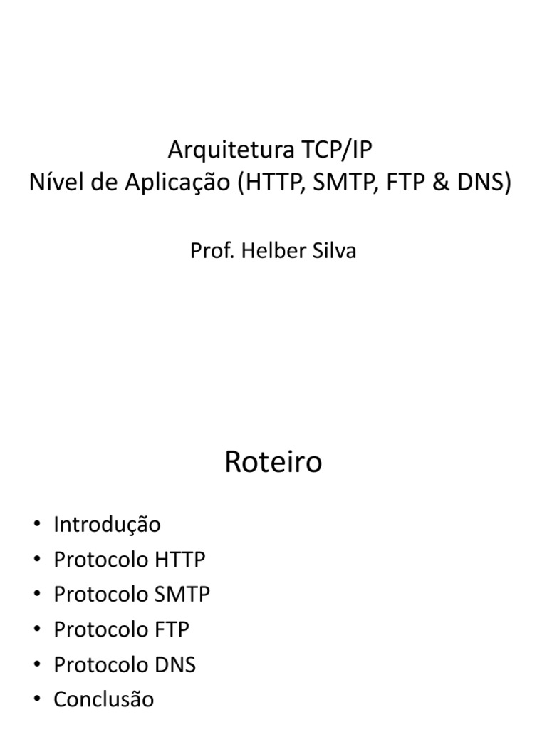 AULA 3 CAMADA APLICACAO HTTP SMTP FTP DNS - atualizado05JUN2014 | PDF