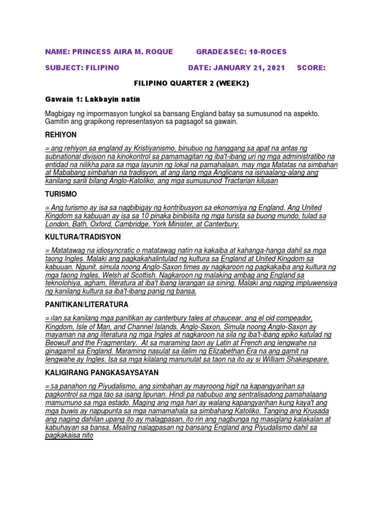 Q2week2 Filipino Princess Aira M Roque | PDF