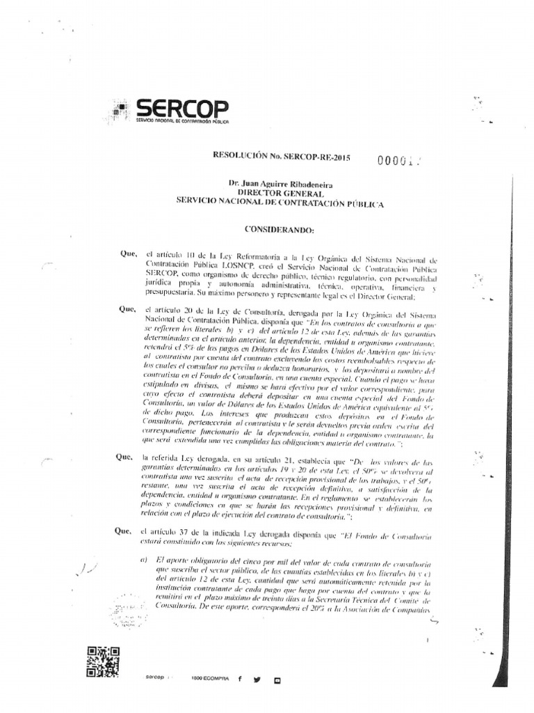 Sercop Re 2015 000017 | PDF