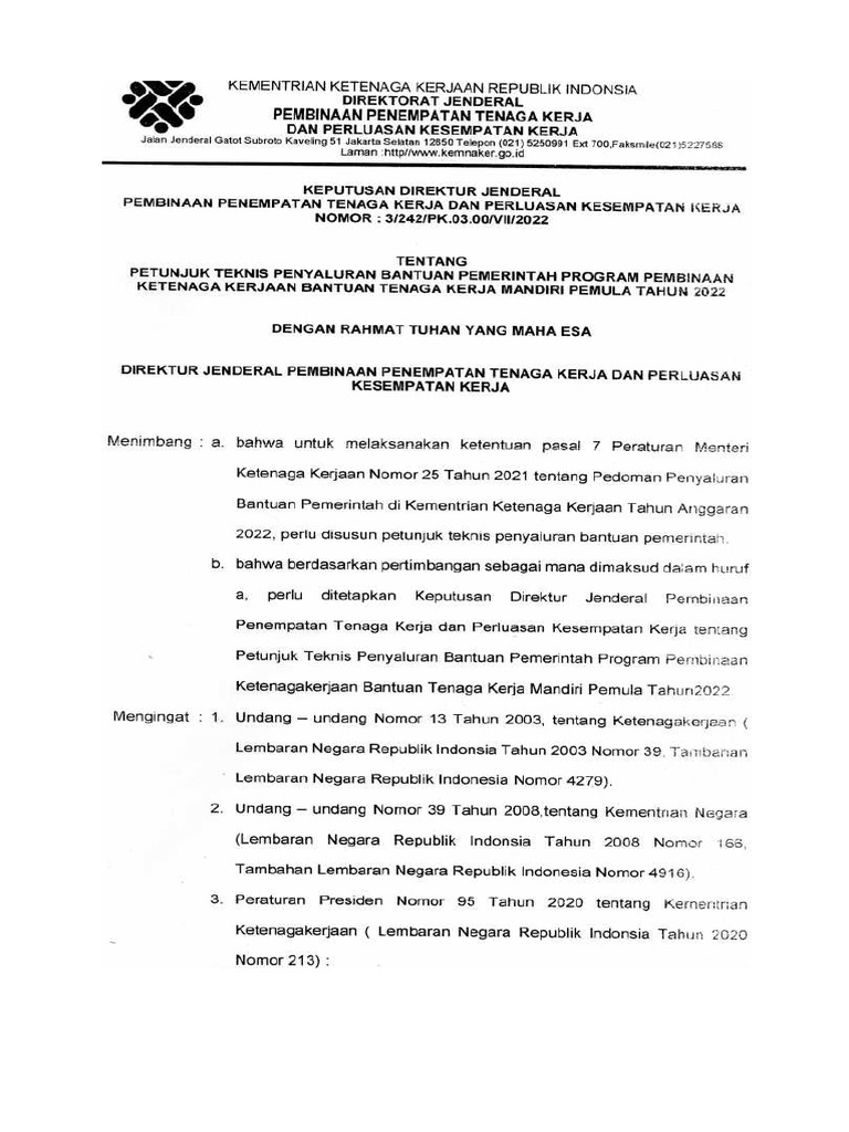 Juknis TKM Pemula Tahun 2022 PDF | PDF