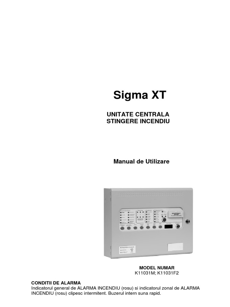 Sigma XT-manual Utilizator - Ro - Rev 3 | PDF