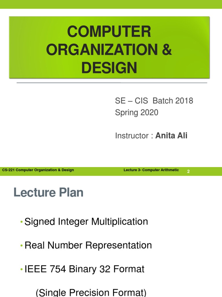 Computer Arithmetic: Booth's Algorithm & IEEE 754 | PDF | Computers