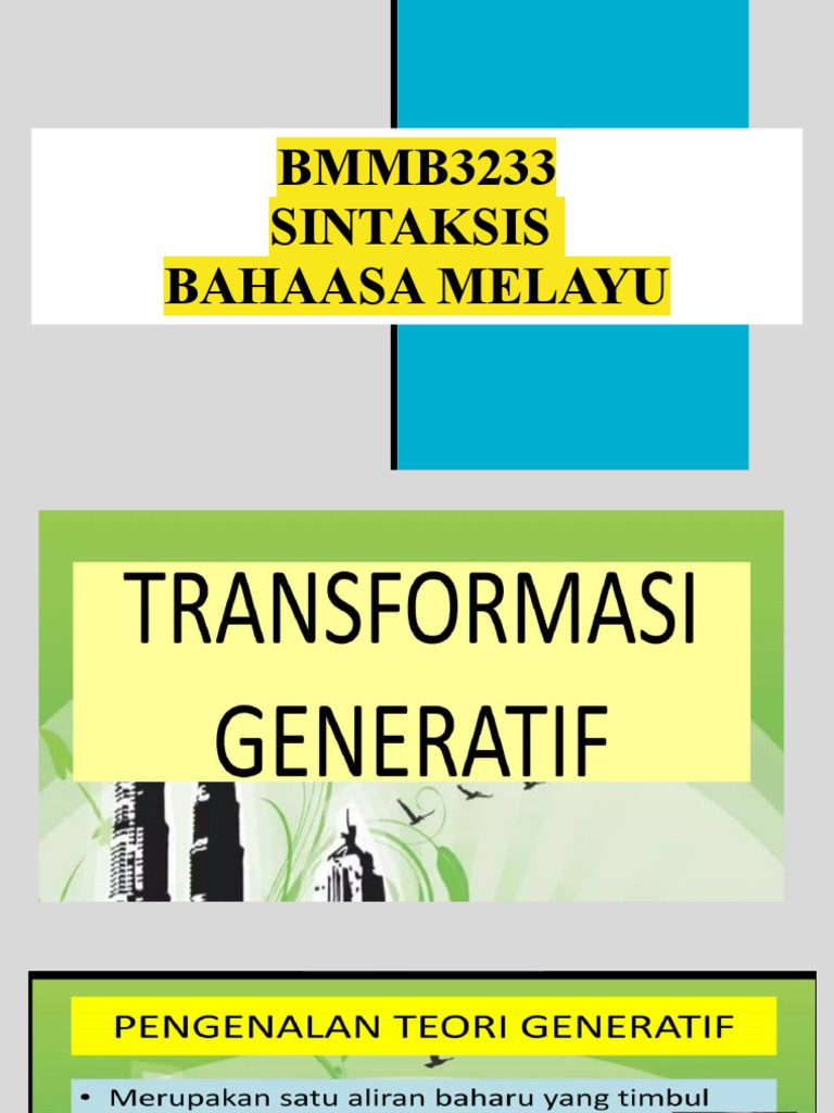 Bmmb3233 Sintaksis Nahu Transformasi | PDF