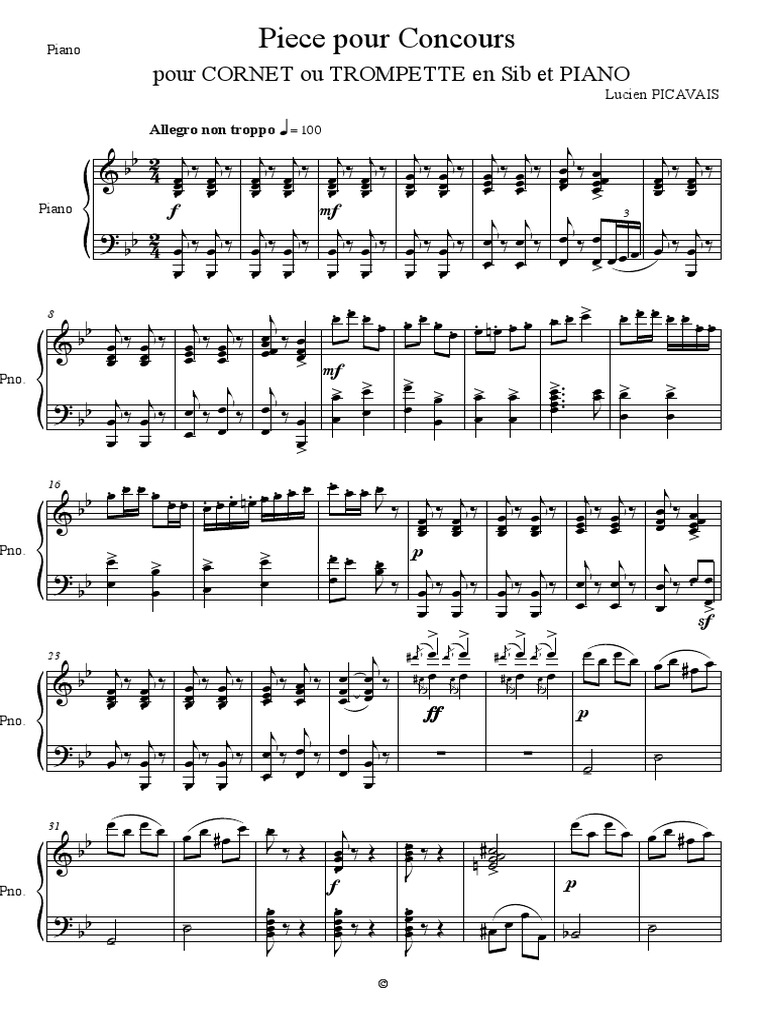 Piece Pour Concours (2) - Piano | PDF