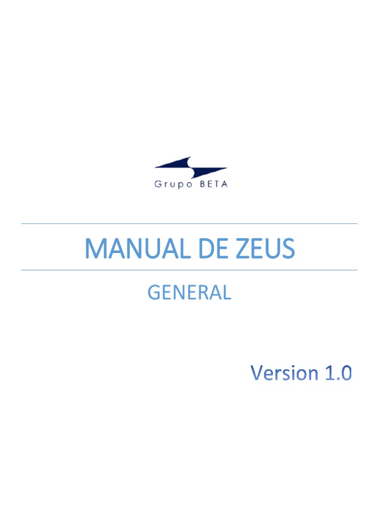 Manual de Zeus: Guía de Usuario | PDF