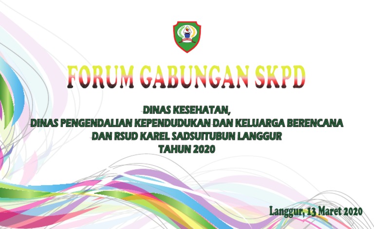 Forum Gabungan SKPD Dinas Kesehatan 2020 | PDF | Pengembangan Diri