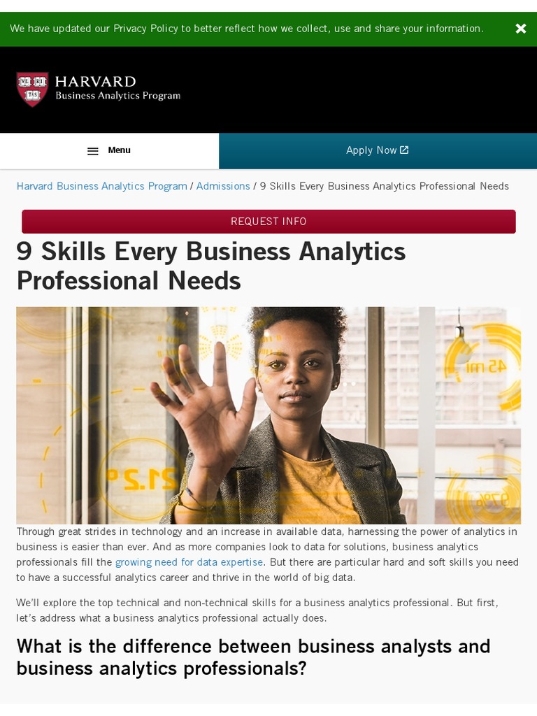 9 Skills Every Business Analytics Professional Needs - Harvard Business ...