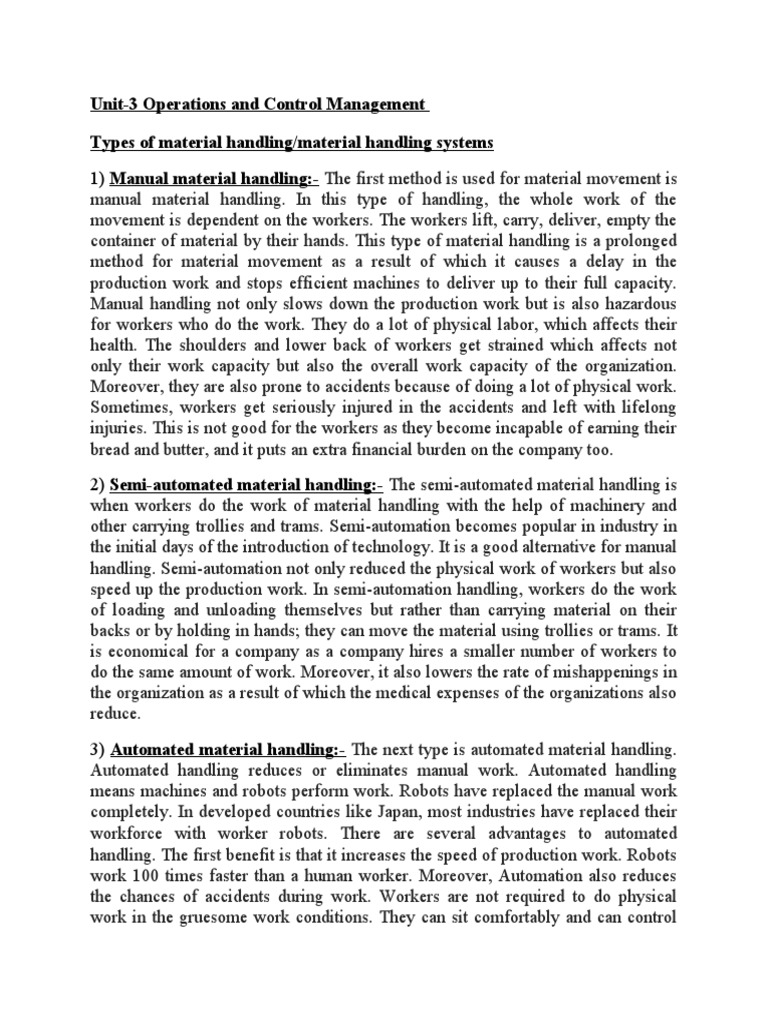 Operations and Control Management Unit-3 C | PDF Operations and Control Management Unit-3 C | PDF
