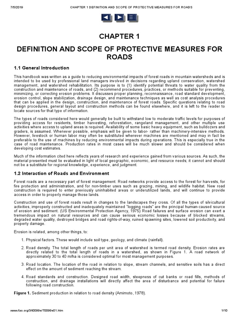 Chapter 1 Definition and Scope of Protective Measures For Roads | PDF