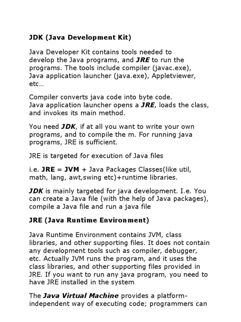 JDK Is Mainly Targeted For Java Development. I.E. You | Download Free ...