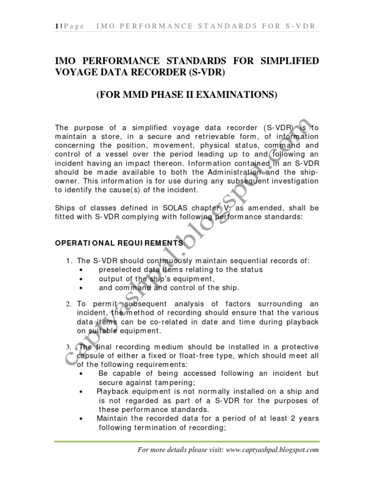 Imo PS S-VDR | PDF | Radar | Electronics