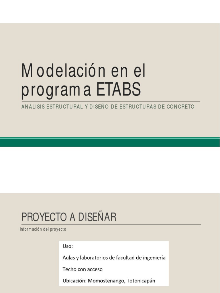 Modelación en El Programa ETABS | PDF | Acero | Hormigón