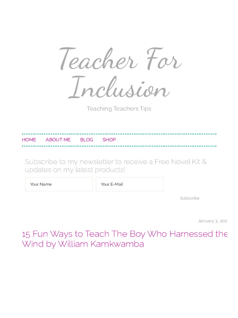 15 Fun Ways To Teach The Boy Who Harnessed The Wind by William ...