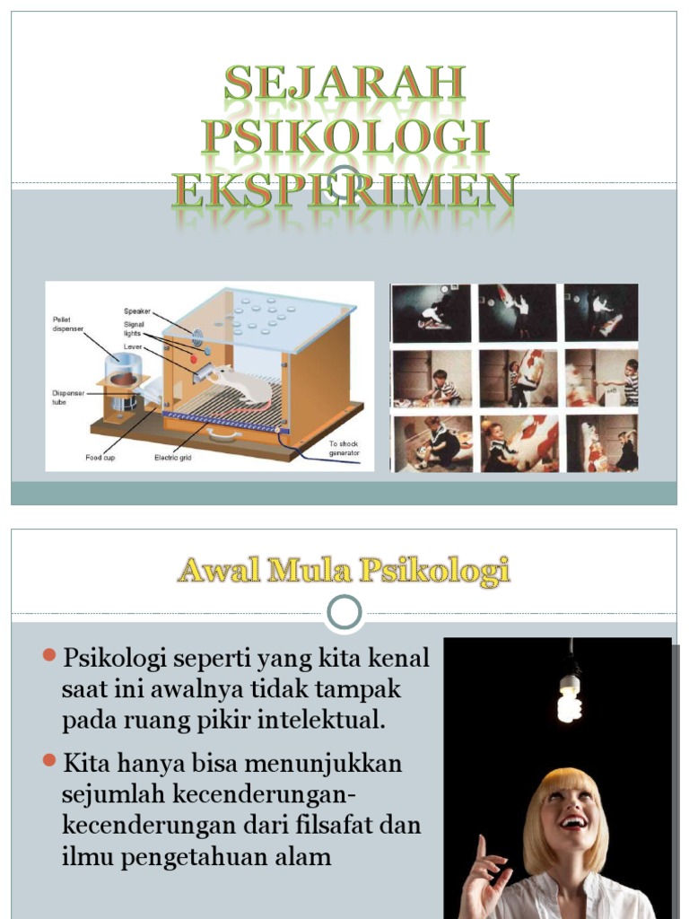 Pertemuan 2 - Sejarah Psikologi Dan Psikologi Eksperimen | PDF