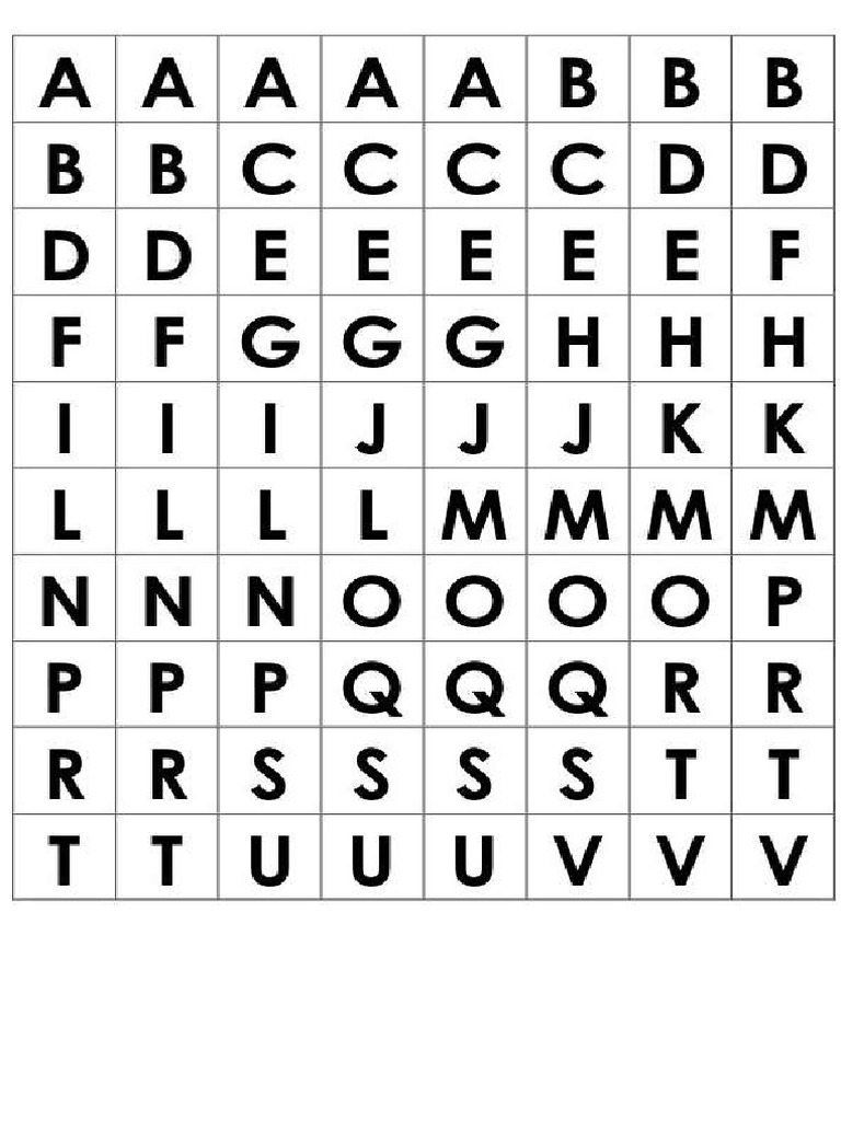 Letras en Mayuscula | PDF