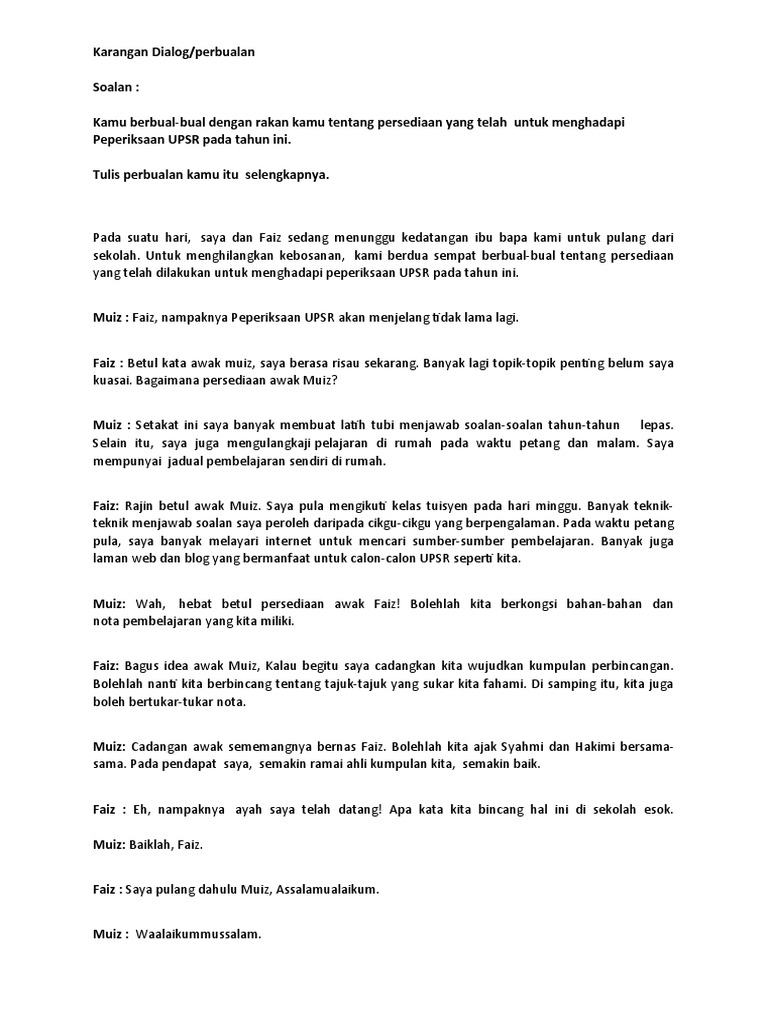 Karangan Dialog Pdf