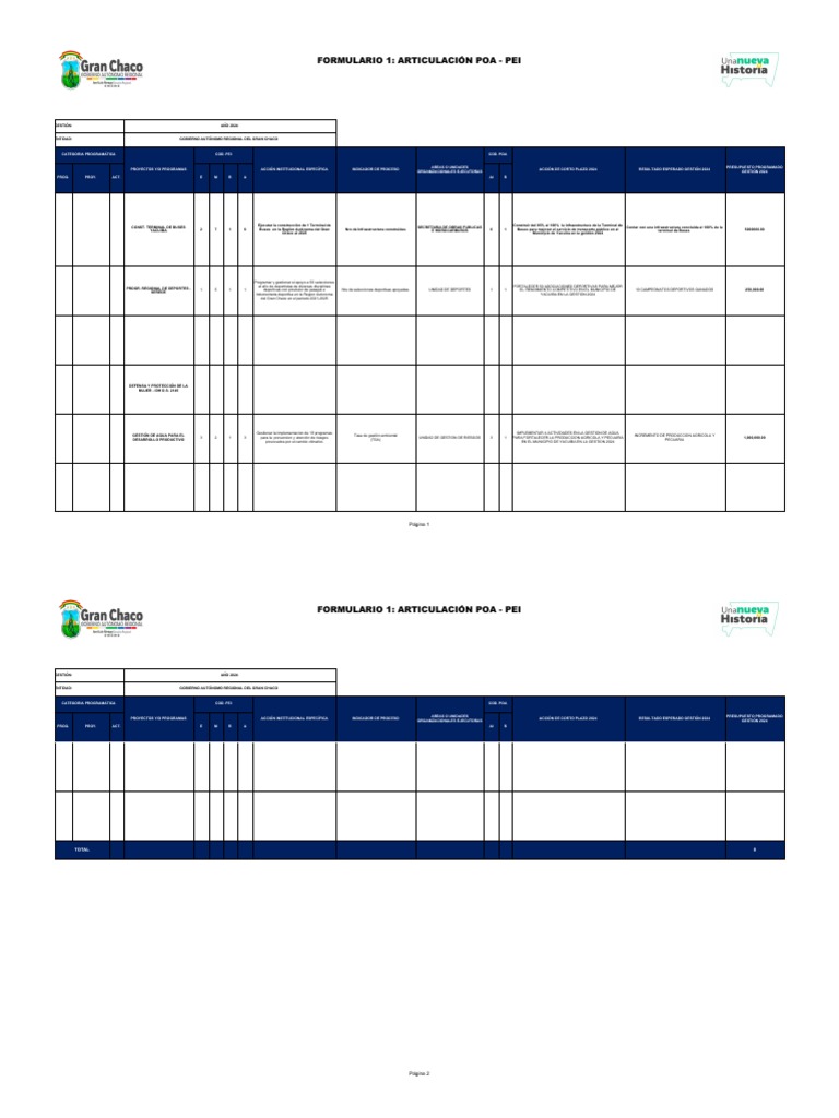Formularios Poa 2024 | PDF