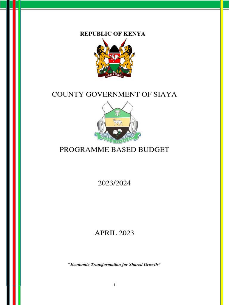 Siaya County Budget 2023/24 Overview | PDF