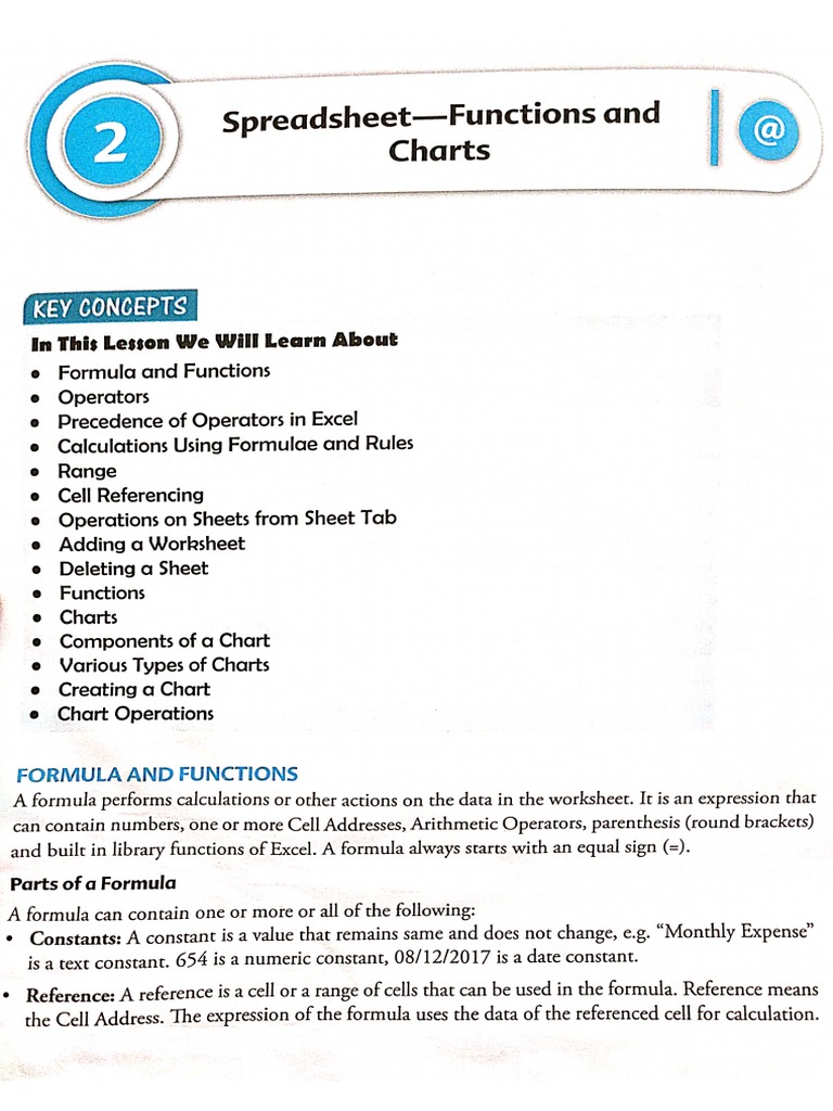 STD 8 - Charts and Functions With Spreadsheet | PDF