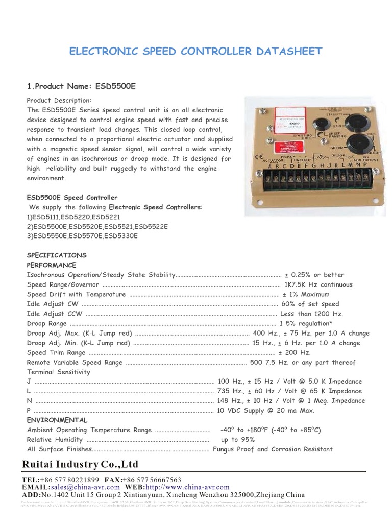 GAC Electronic Speed Controller | PDF