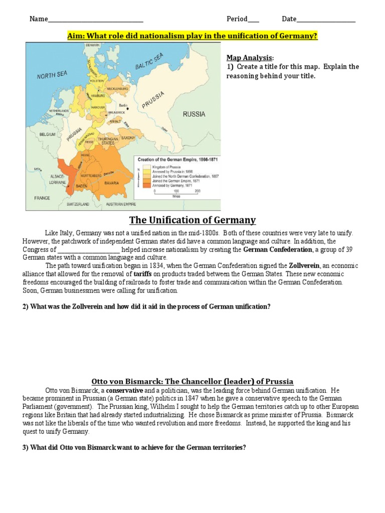 Nationalism in German Unification | PDF | History