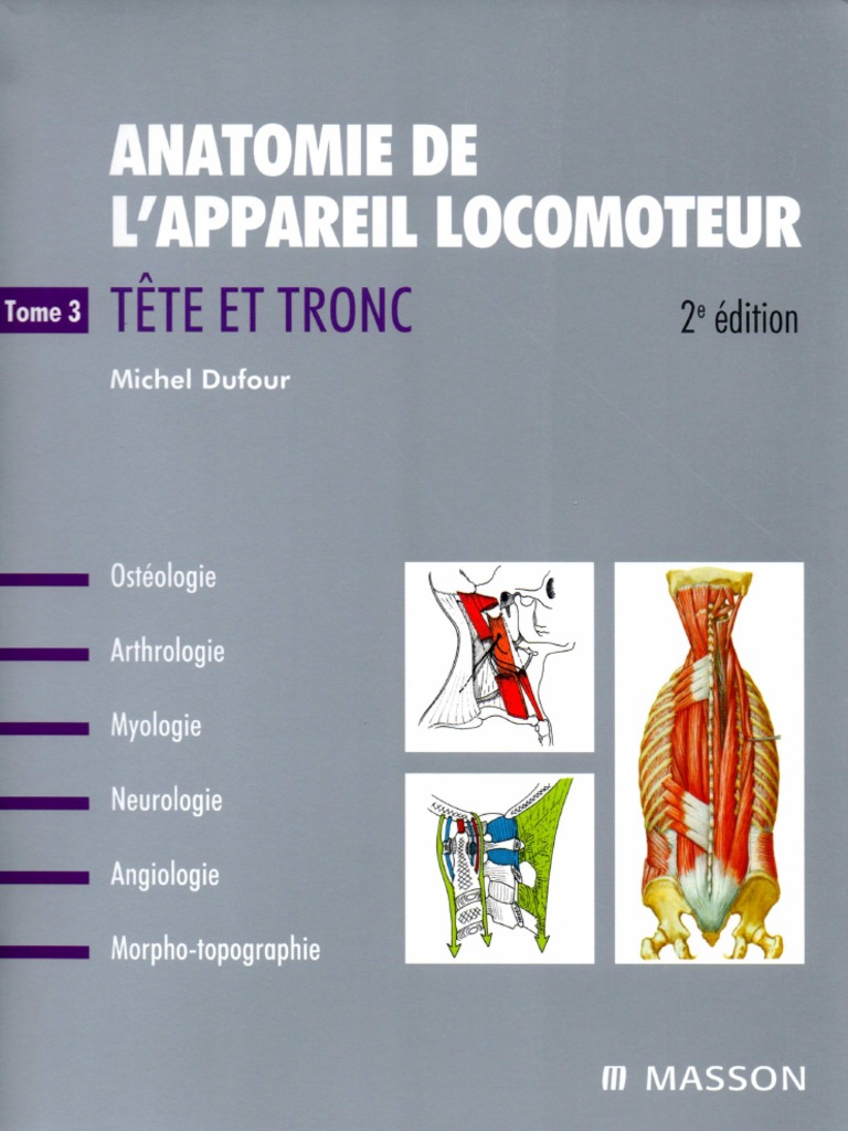 Anatomie de L'appareil Locomoteur. 3 Tete Et Tronc by Michel Dufour | PDF