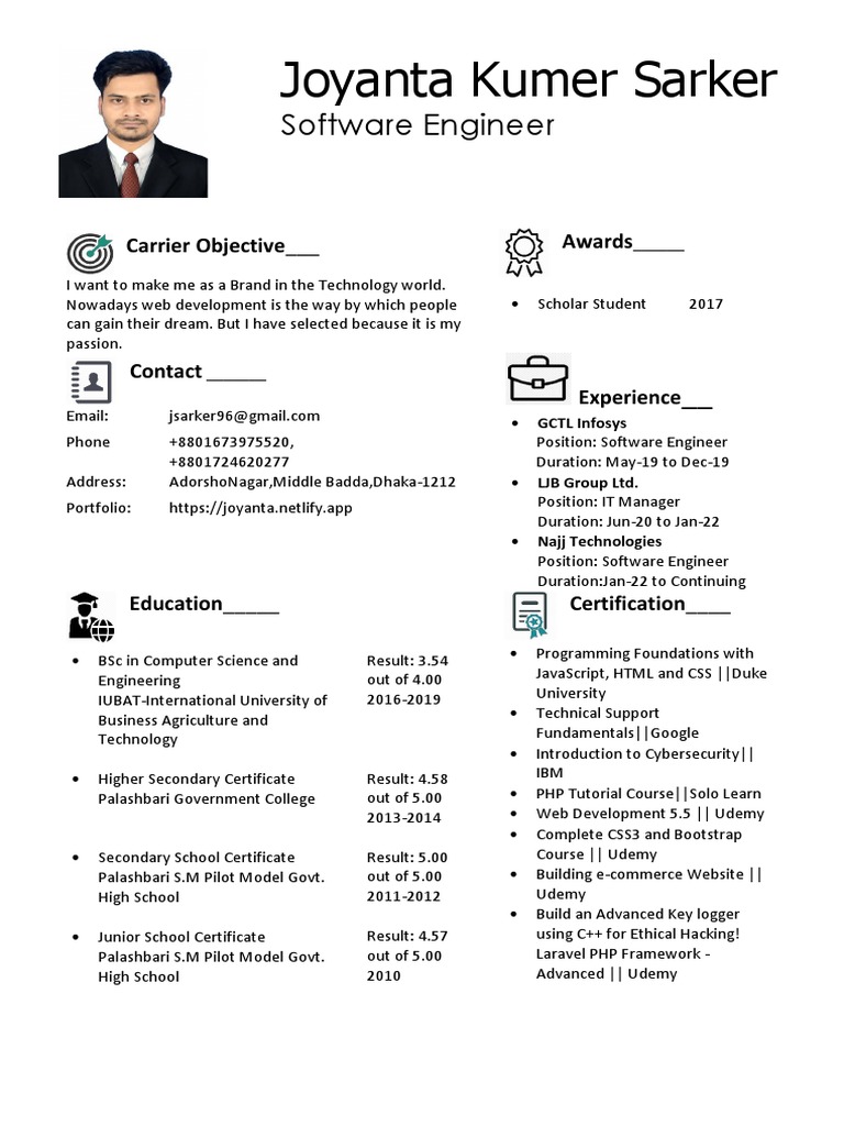 Joyanta Kumer Sarker 01673975520 | PDF | Computers