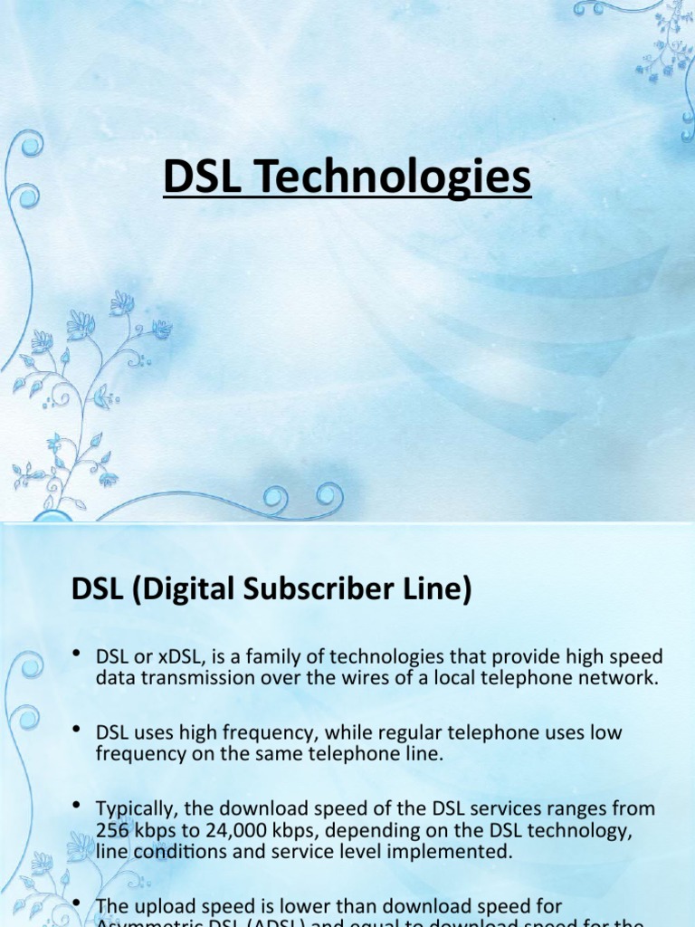 DSL Technologies | PDF