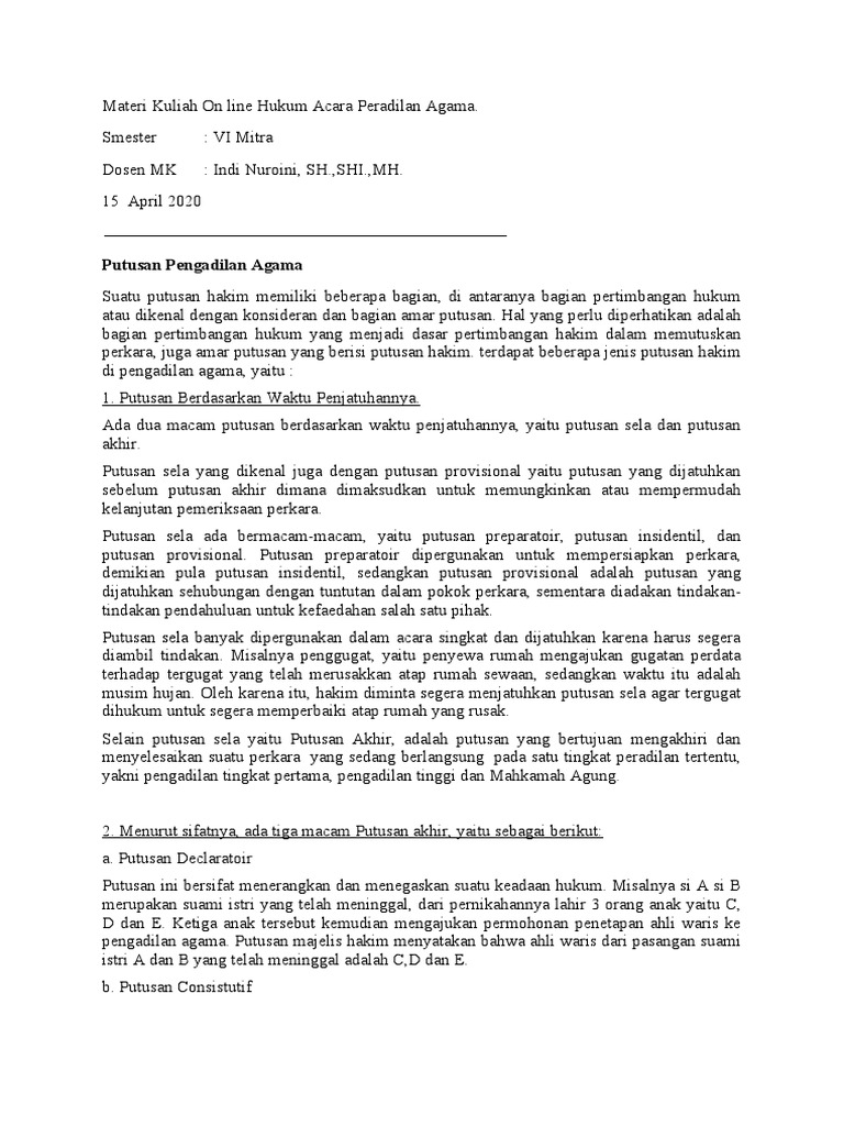 E0e4c Putusan Pengadilan Agama | PDF | Ilmu Sosial