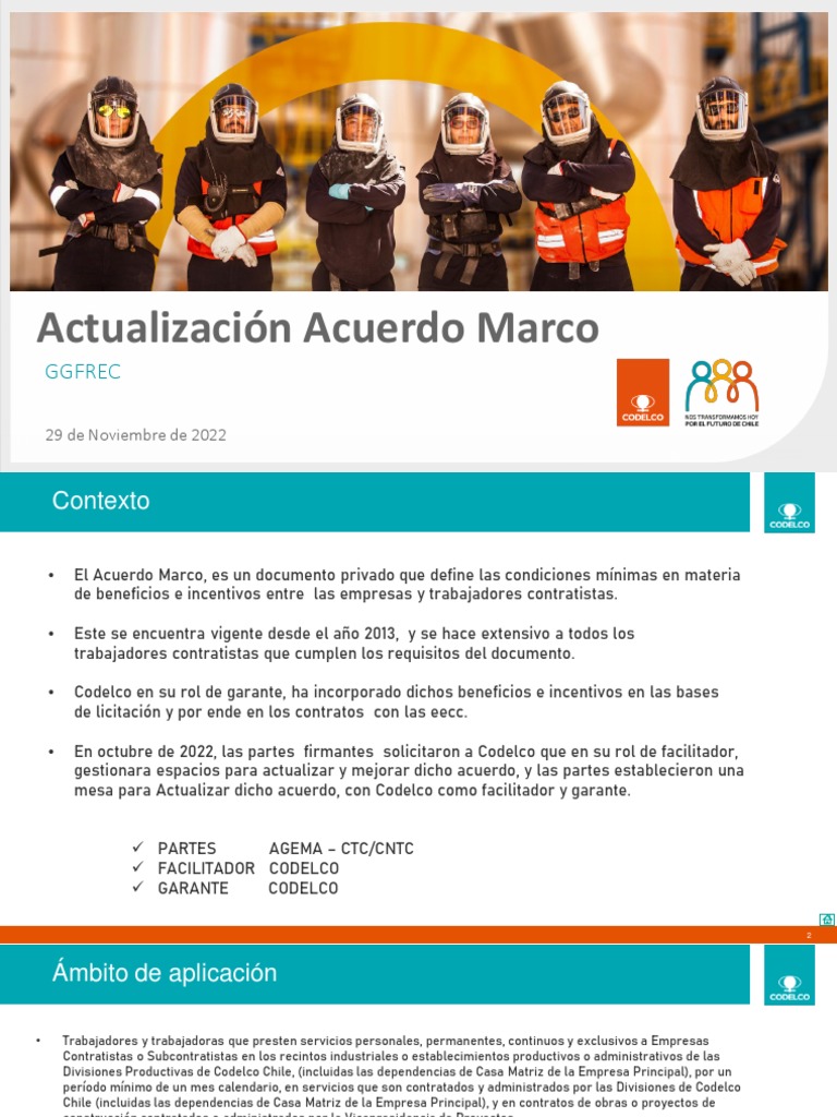 Presentación Act Acuerdo Marco 2022 A EECC | PDF | Outsourcing | Derecho laboral