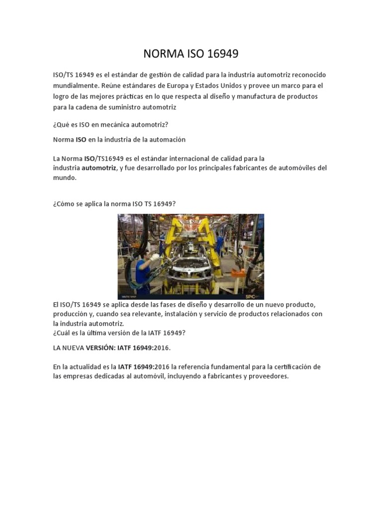 Norma Iso 16949 | PDF