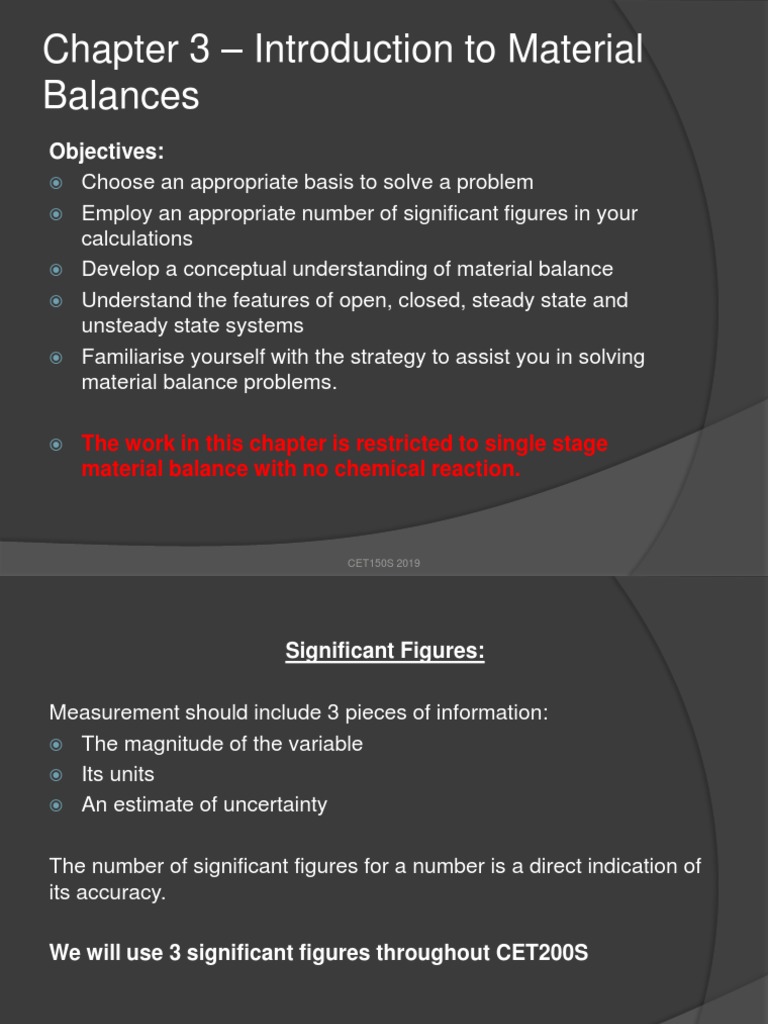 Introduction to Material Balances | PDF | Significant Figures ...