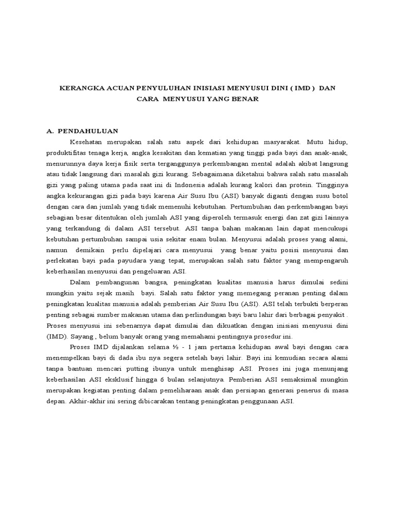 Kak Imd & Cara Menyusui Yang Benar | PDF | Ilmu Sosial | Pengembangan Diri